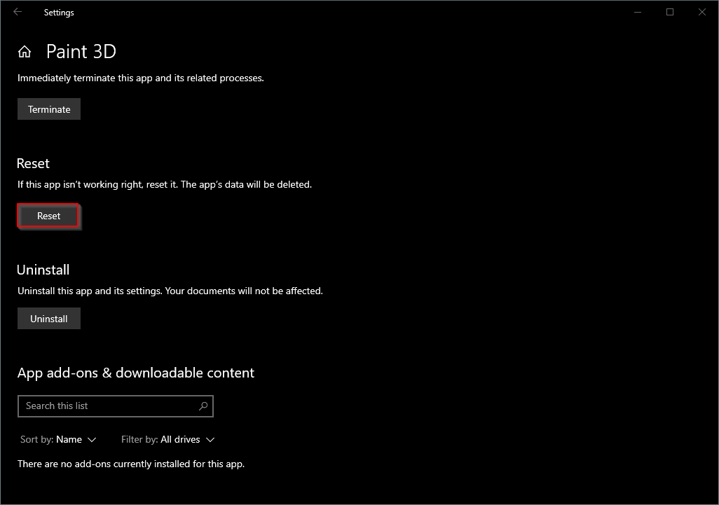 ¿Cómo desinstalar, reinstalar y restablecer la aplicación Paint 3D en ...
