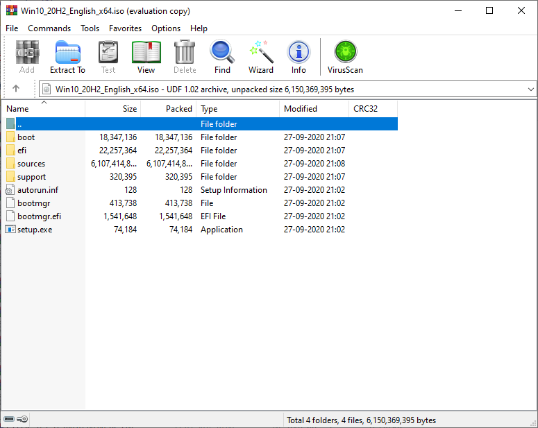 ¿Cómo abrir un archivo ISO usando WinRAR?