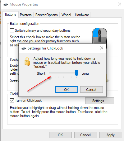 ¿Cómo activar ClickLock para seleccionar y arrastrar elementos sin ...