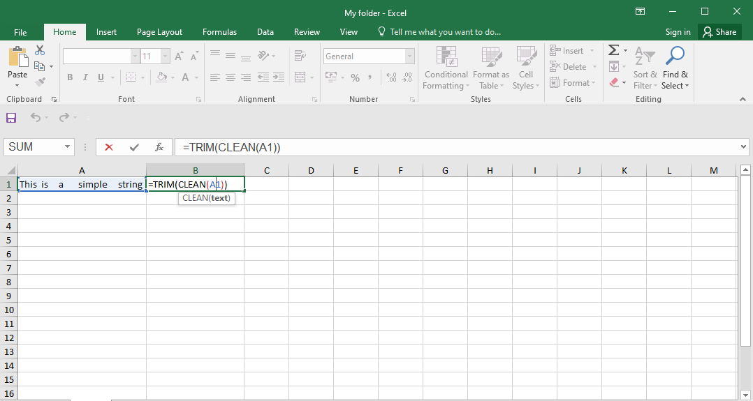 ¿Cómo utilizar la función TRIM en Microsoft Excel?